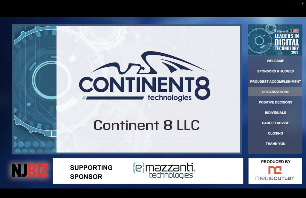 Continent 8 Technologies receives prestigious NJBIZ award - Continent 8